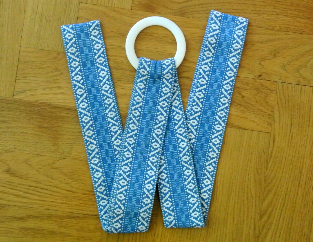 Vintage Swedish Woven Cotton Plate Holder: 1960s Retro Blue & White - Etsy