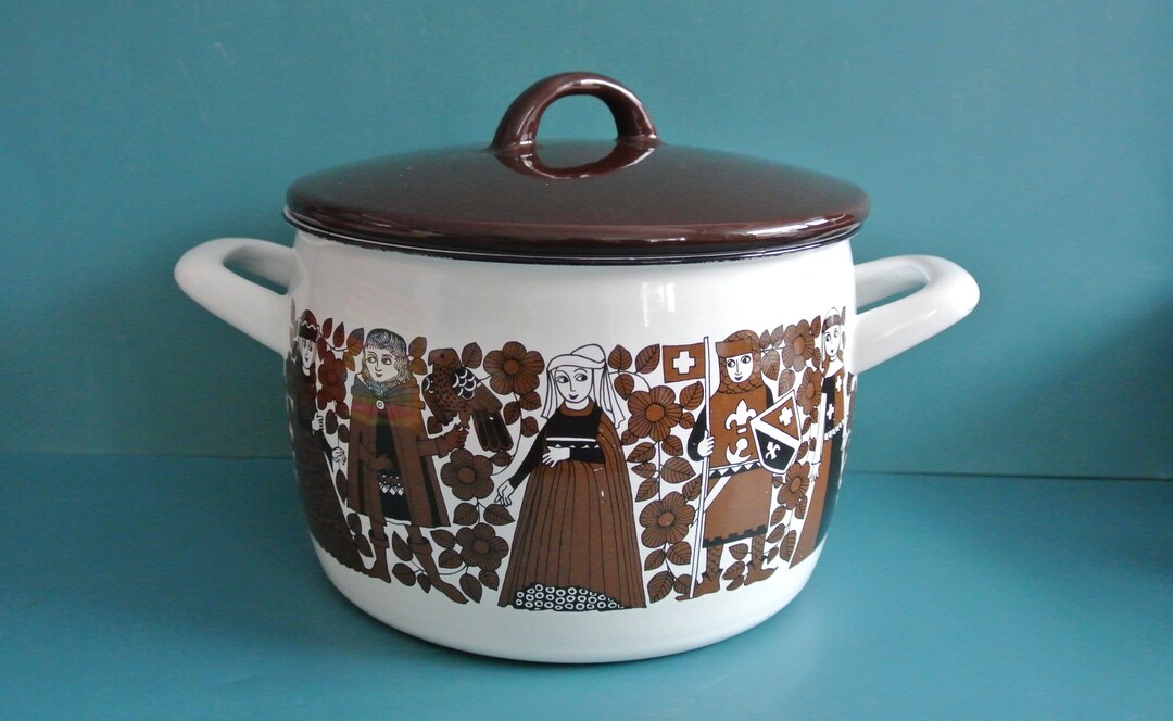 Vintage Finel Arabia Enamel Casserole Pot: Kaj Franck Esteri Tomula ...