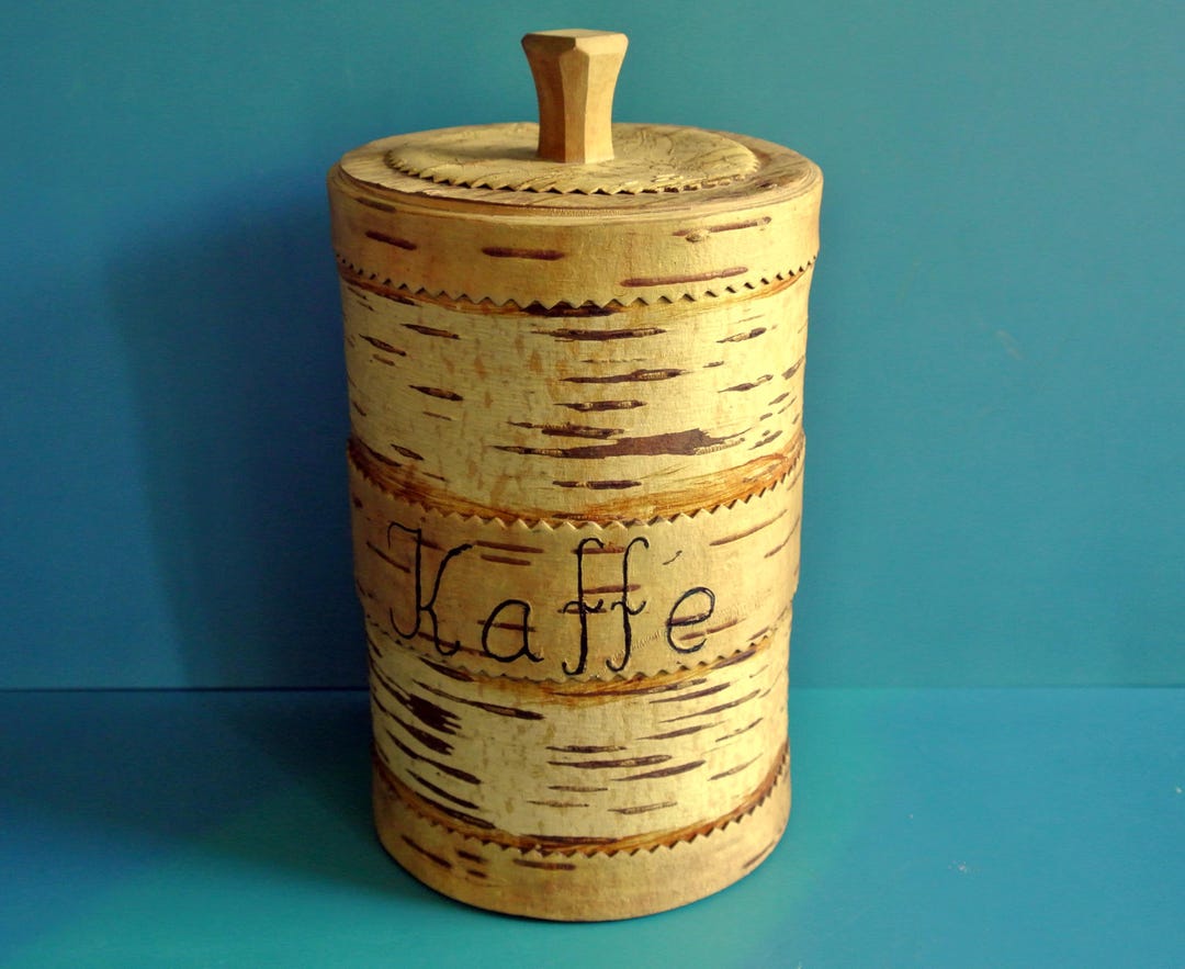 Vintage Swedish Birch Bark Storage Container With Lid - Etsy