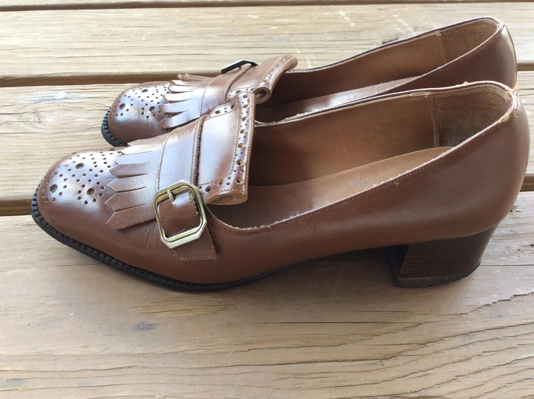 Vintage Granny Loafers Size 7.5 Mod 1960 Funky Loafers 60s - Etsy