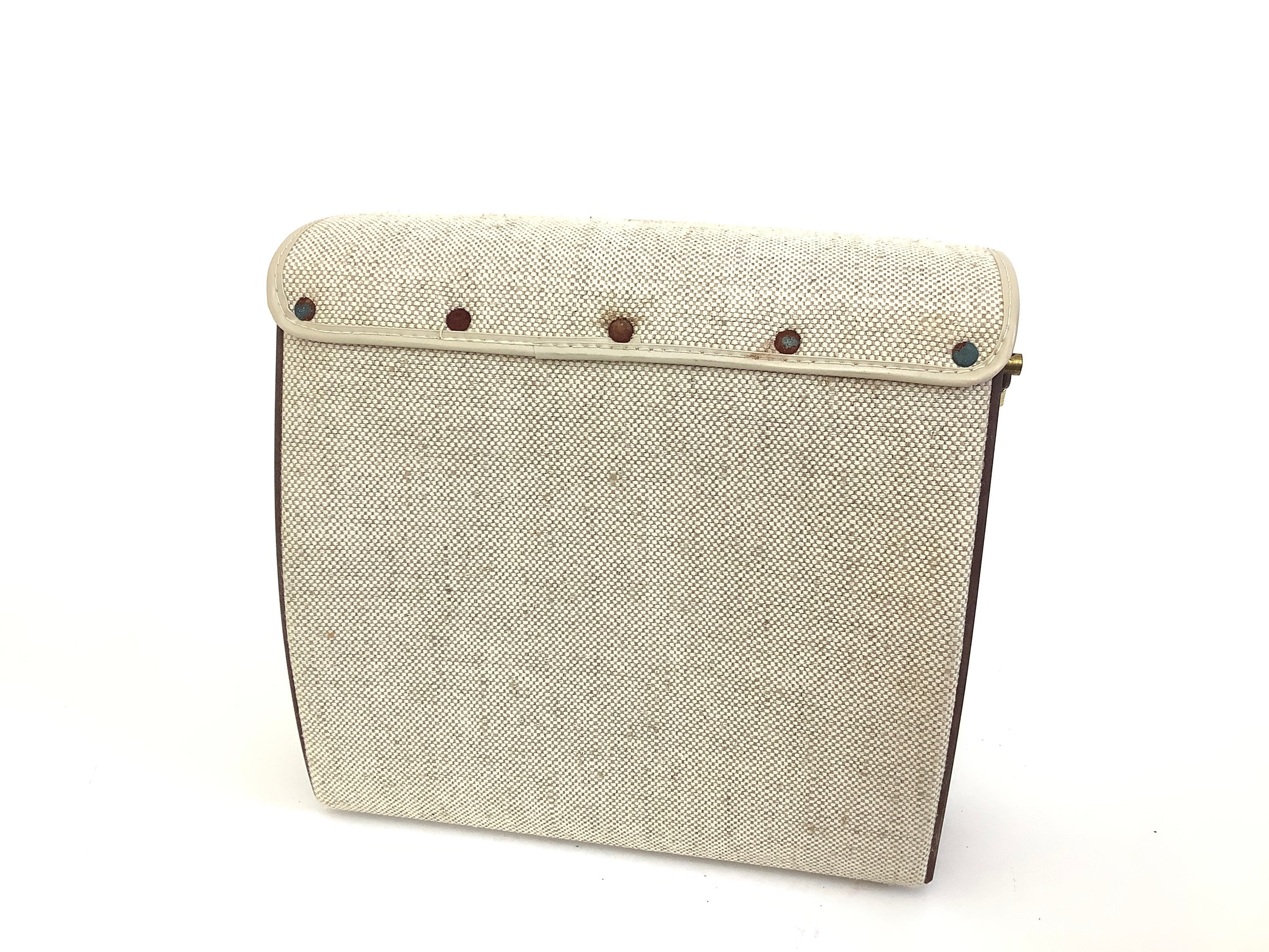 Vintage Bag Kit by Number 60s 70s Boho Linen Walnut Finish Decorative ...