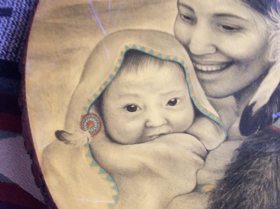 Native American Mother And Child Art