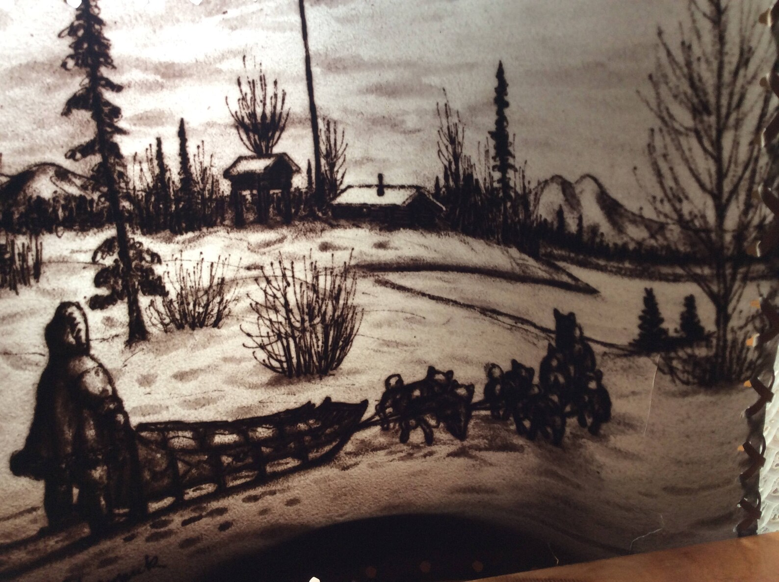 Vintage Mid Century Eskimo Lamp Shade Covers Collectible Inuit Alaska ...