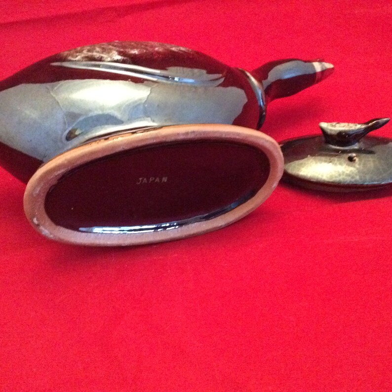 Teapot Vintage Duck Geese Goose Tea Pot Ceramic Japan Gold | Etsy Israel