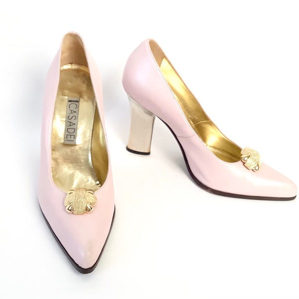 80s Metal Heels - Etsy