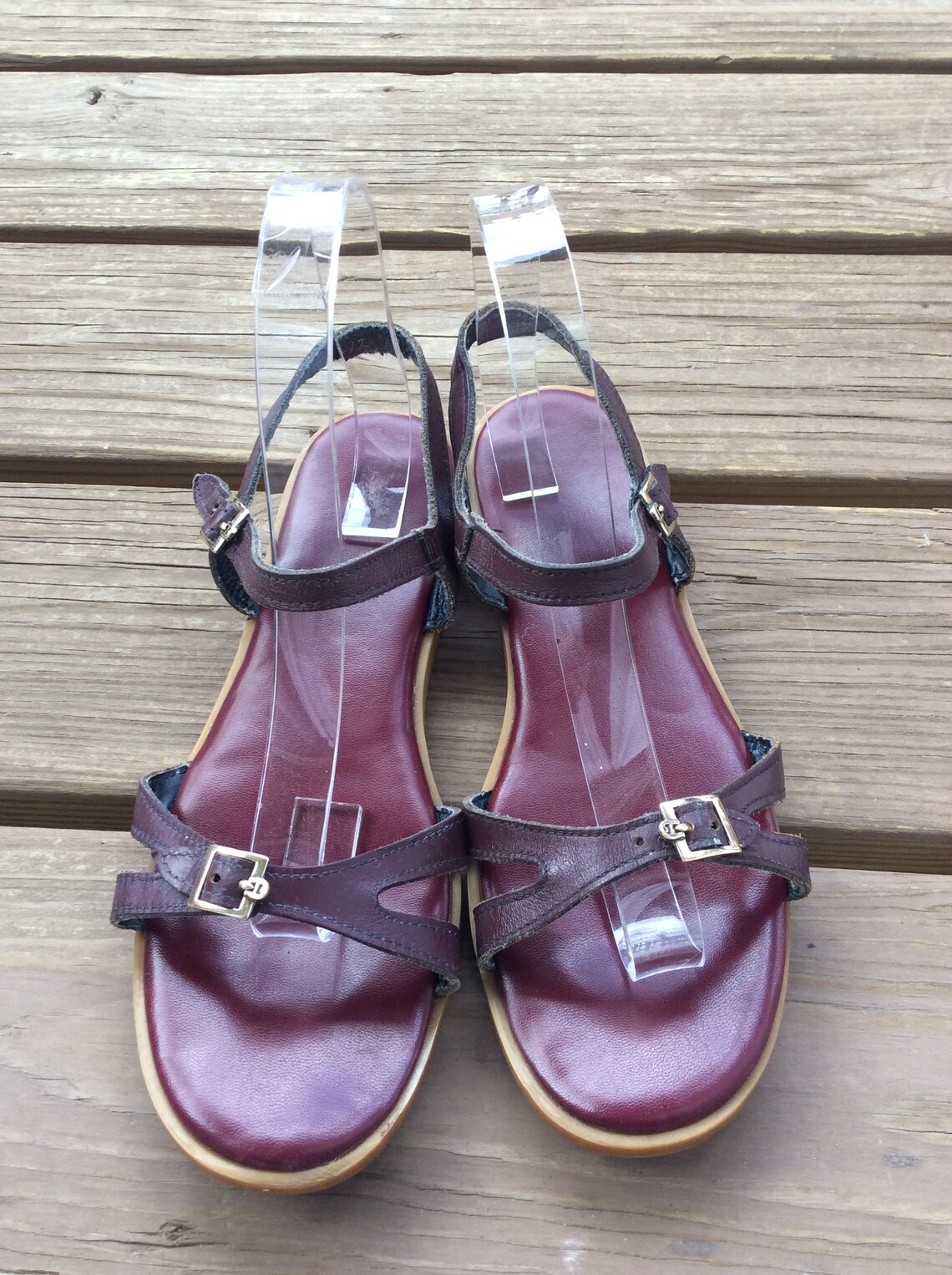 Etienne Aigner Distressed Sandals Size 10 Well Worn 80s 90s Cute Retro ...