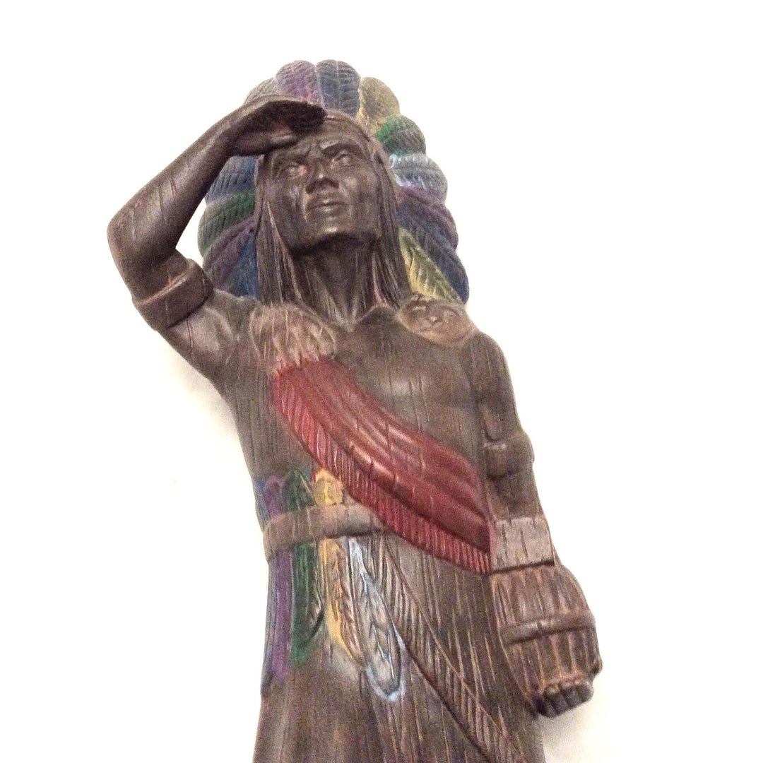 Rare Native American Cigar Indian Vintage Figure Statue Ceramic Tobacco ...