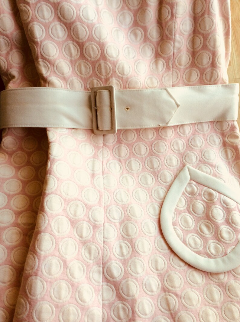 Adele Martin Vintage Mod 60s Retro Pink White Dress Small - Etsy