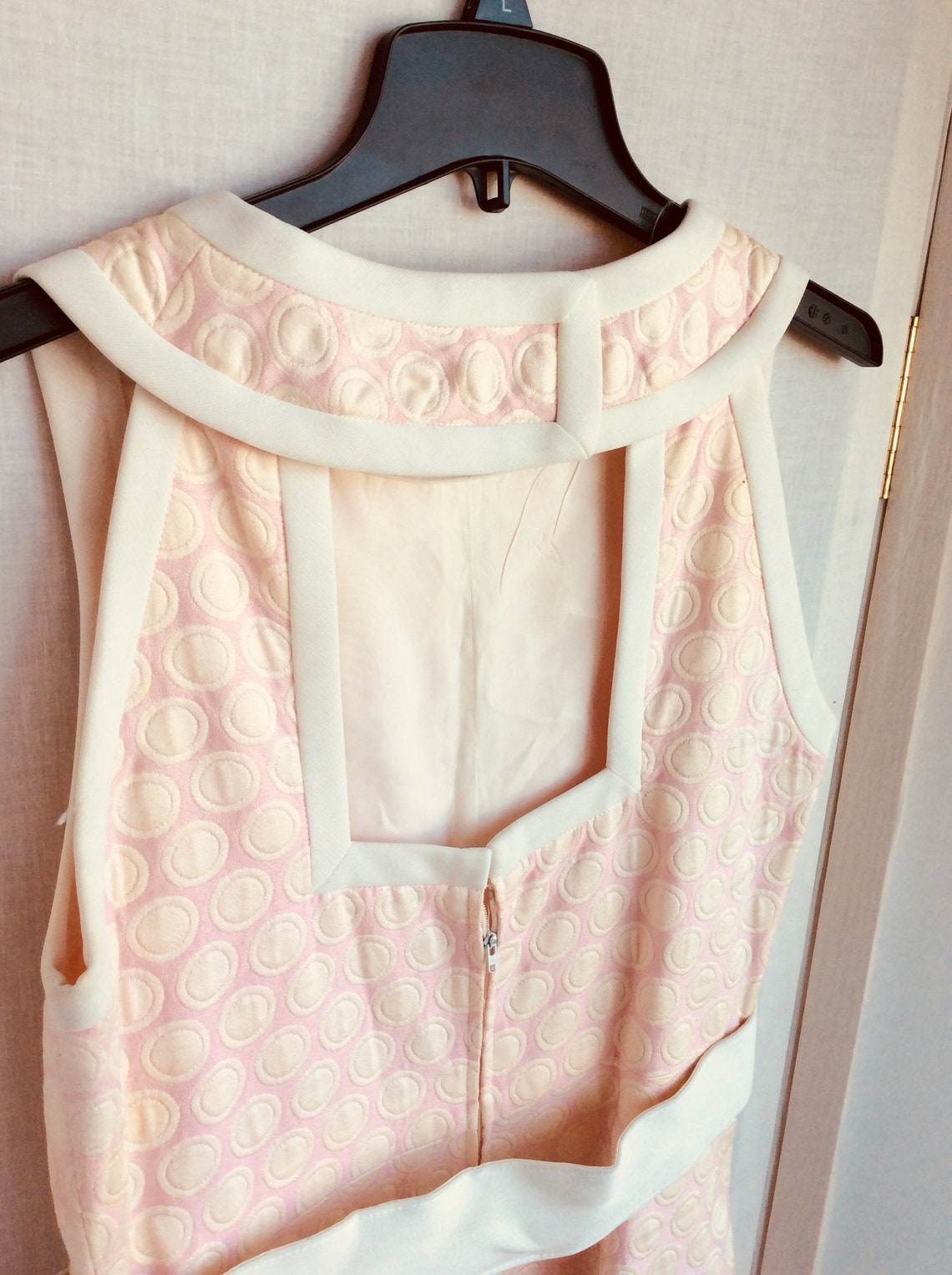 Adele Martin Vintage Mod 60s Retro Pink White Dress Small | Etsy