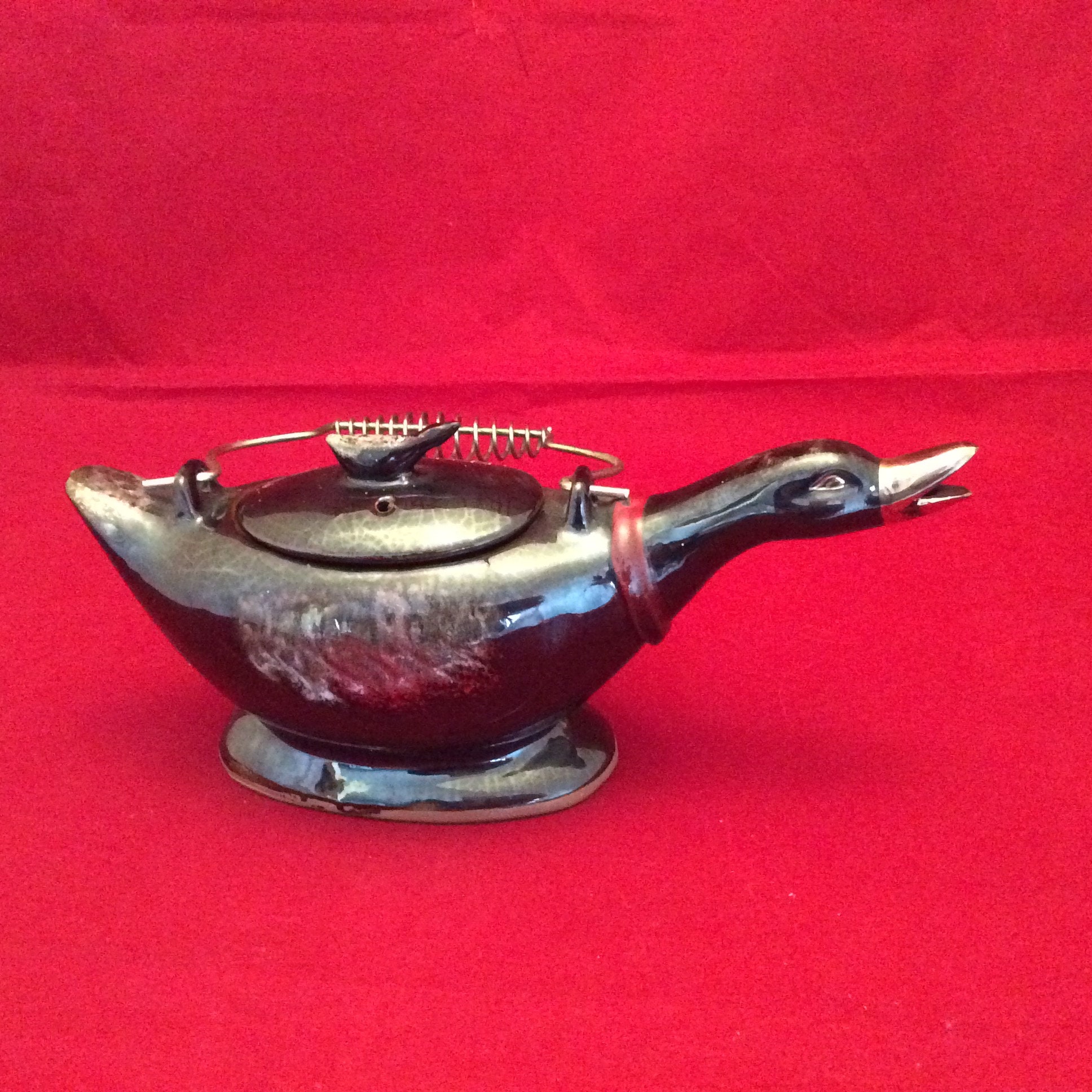 Teapot Vintage Duck Geese Goose Tea Pot Ceramic Japan Gold Beak - Etsy ...