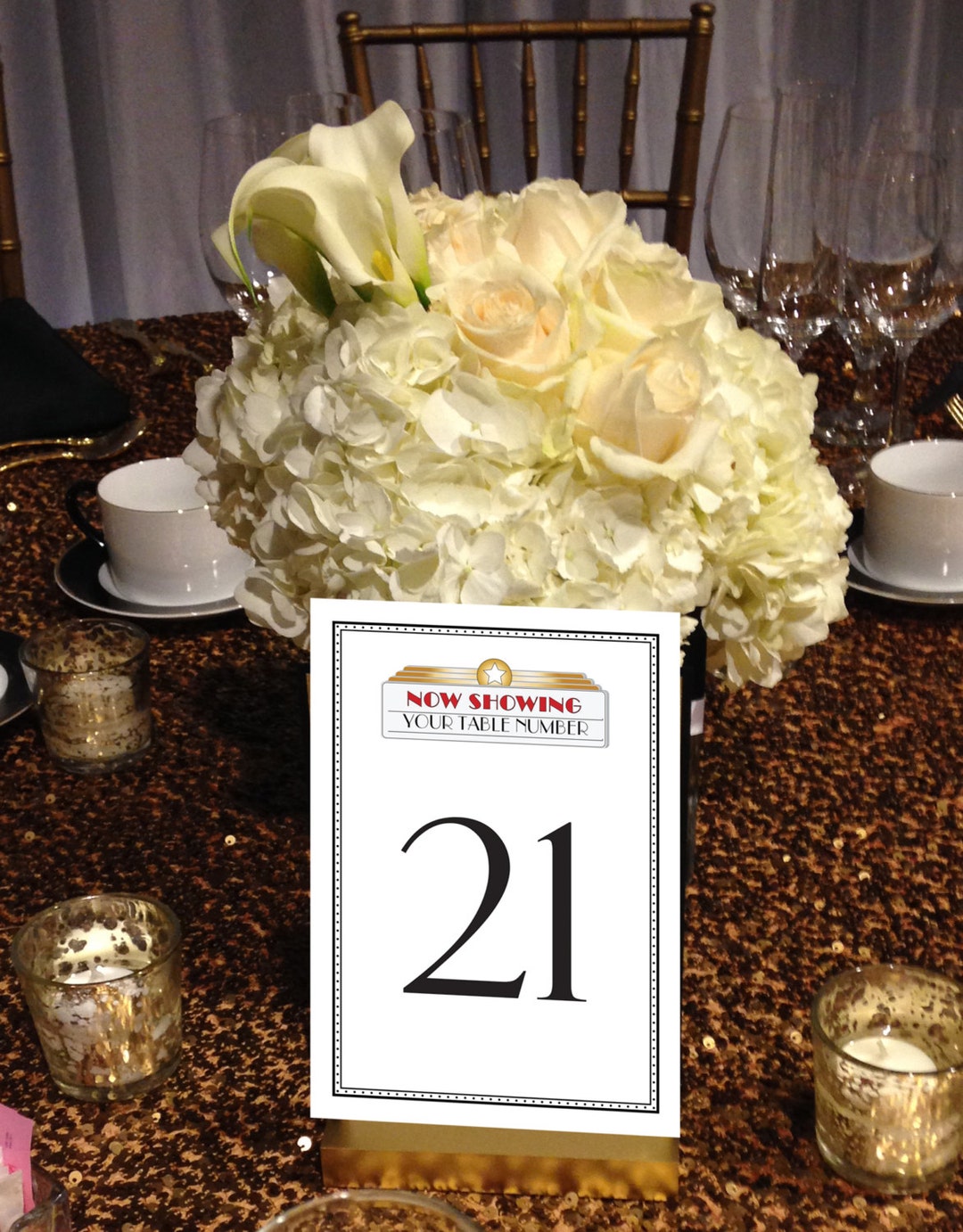 Movie Sign Table Numbers, Marquee Table Numbers, Hollywood Table ...