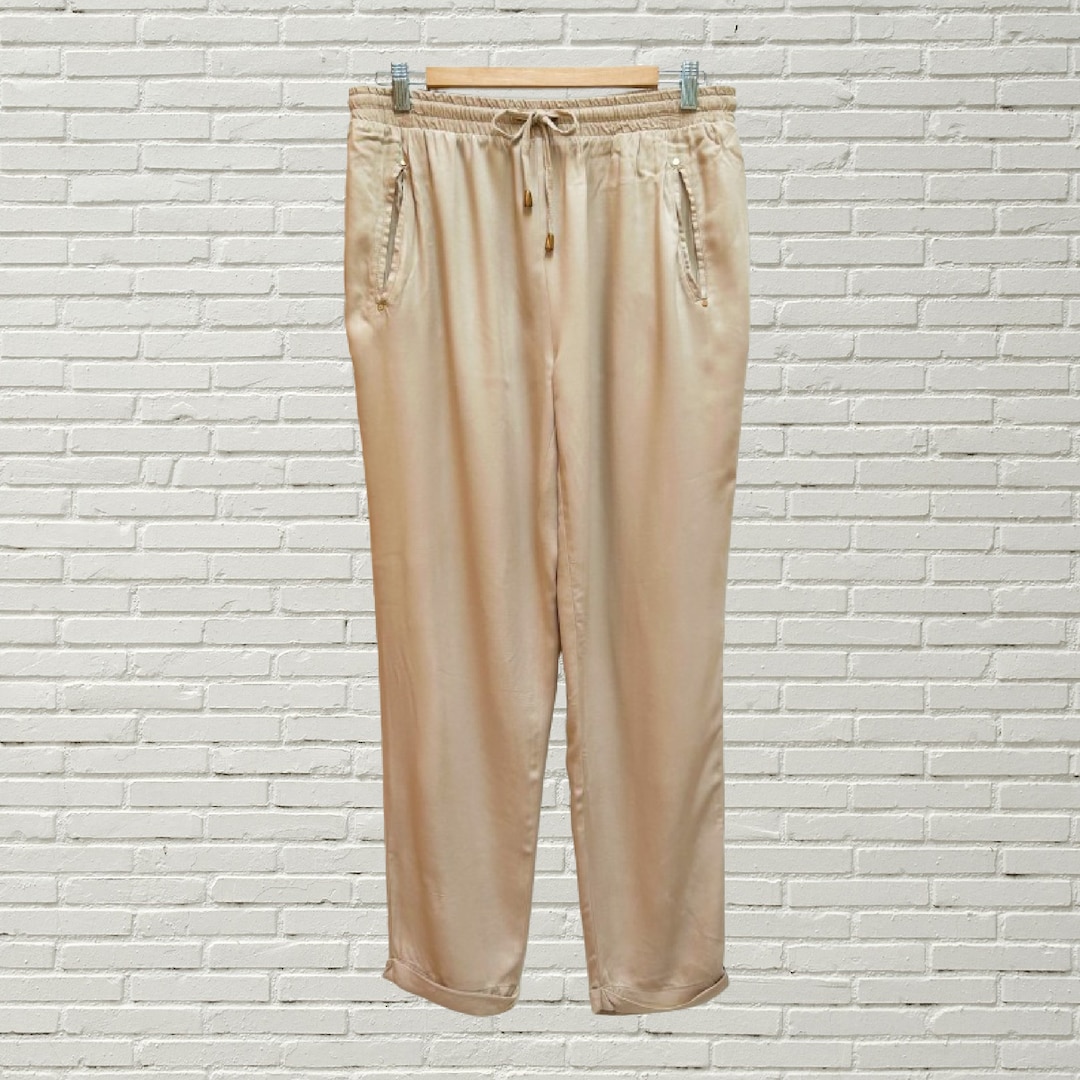 Vintage STREETWEAR SOCIETY Beige Drawstring Pants - Etsy