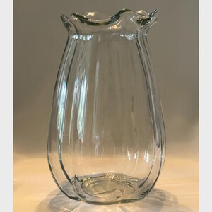 Vintage CRISA by LIBBEY Clear Glass Vase 6 - Etsy