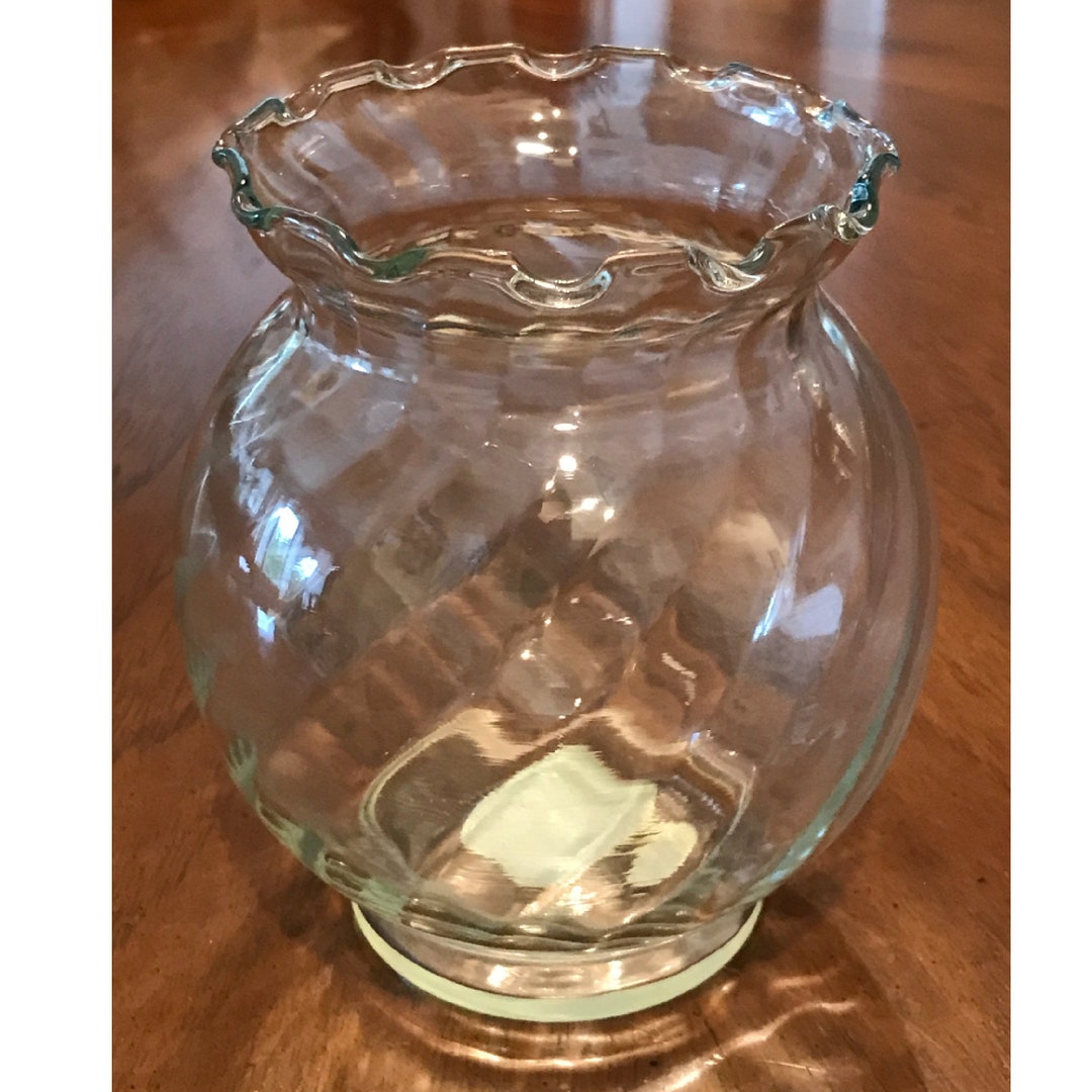Vintage INDIANA GLASS Ivy Bowl With Optic Crystal 5 1/4" - Etsy