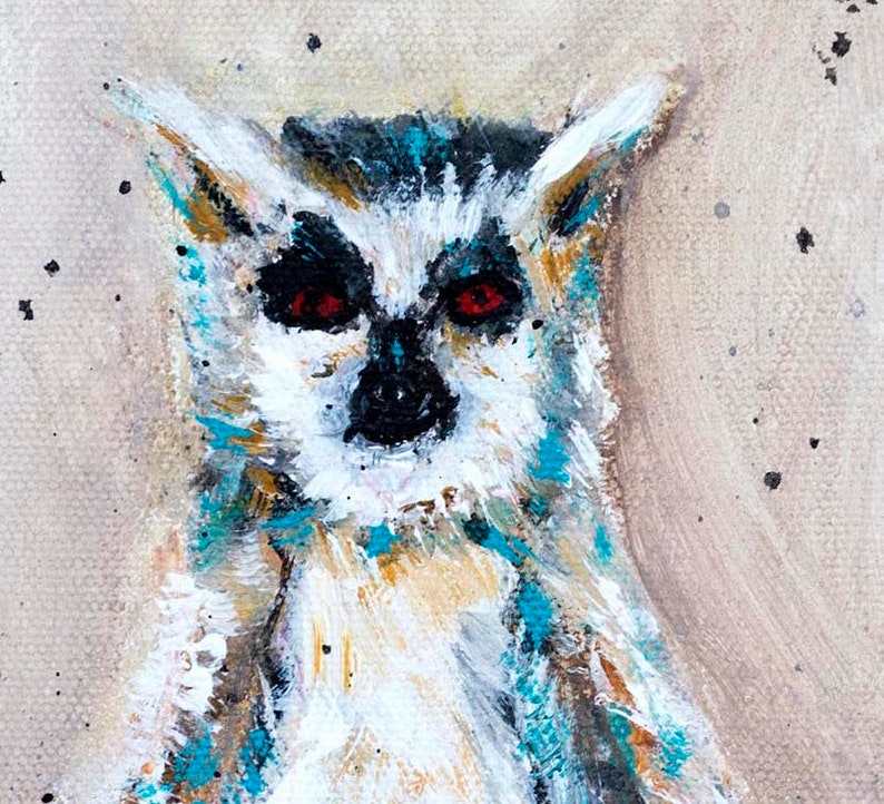 Lemur, Blue, Linda Clayton Art, Zen, Yoga, Cute, Ohm, Silly, Funny ...