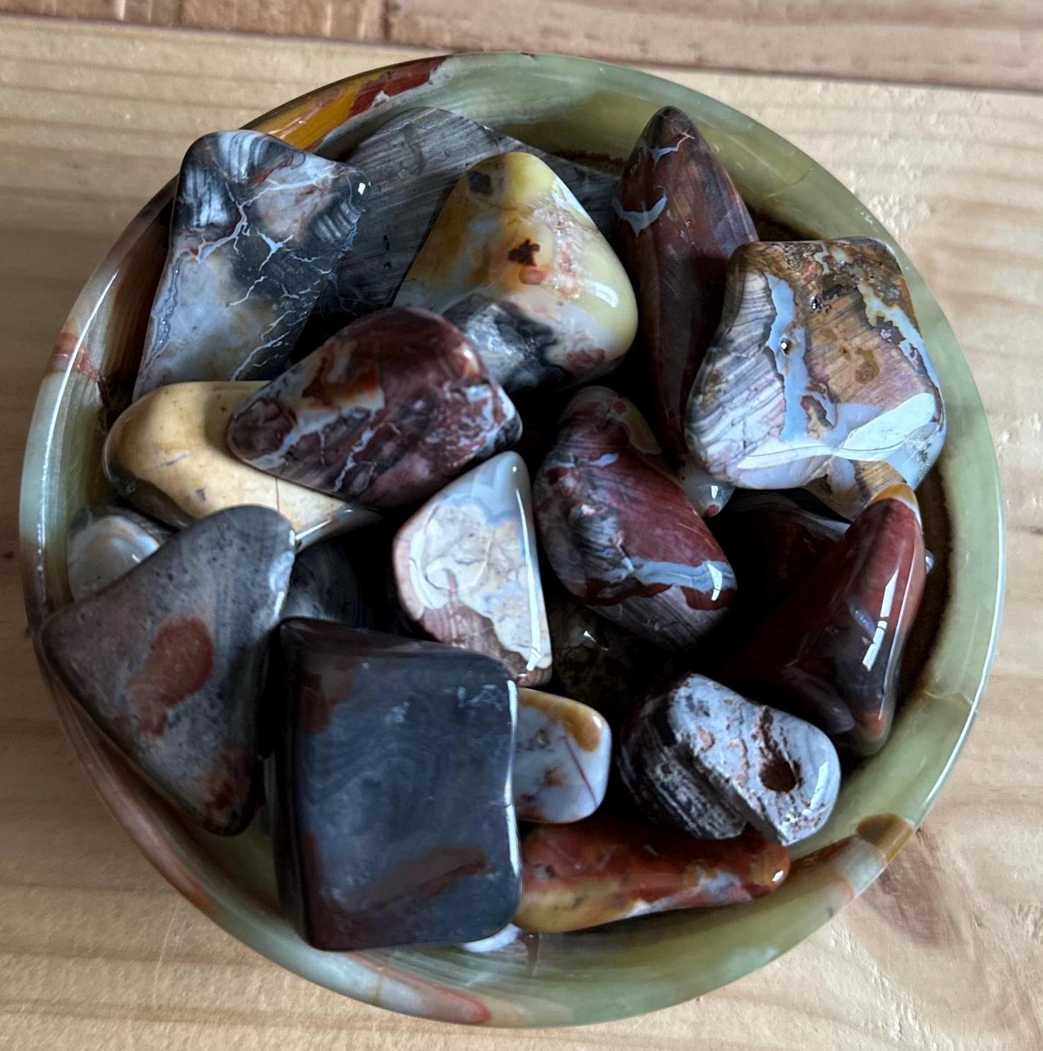 Tumbled Ohio Flint | Vibrant Colors | Metaphysical Crystals - Etsy