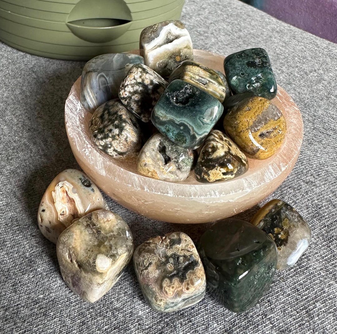 Ocean Jasper Tumbled Crystals — Metaphysical Crystals— Gorgeous Unique ...