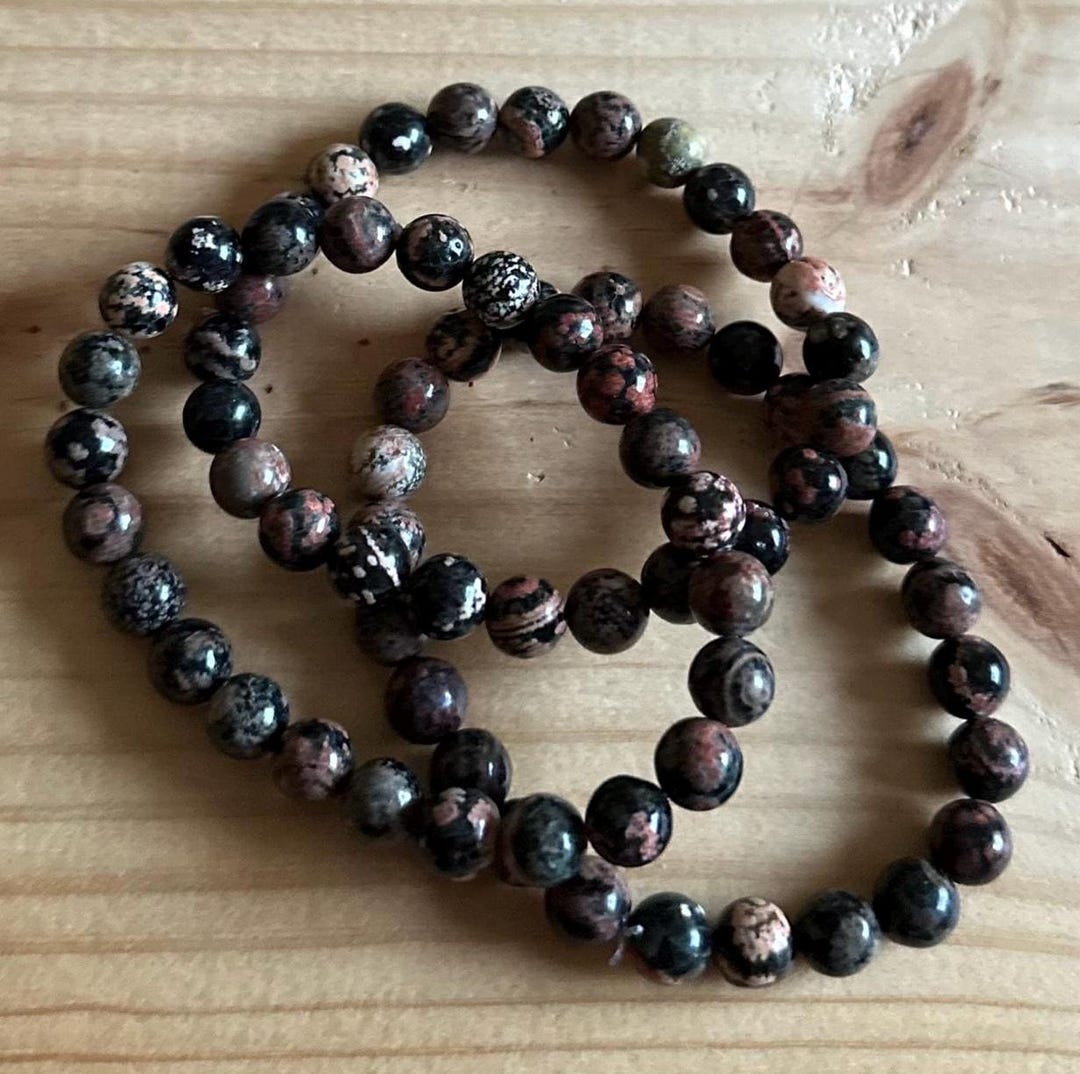 Mexican Red Snowflake Jasper 8mm Handmade Bracelet | Metaphysical ...