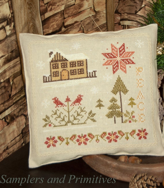 Primitive Christmas Cross Stitch Pattern Pdf Download - Etsy