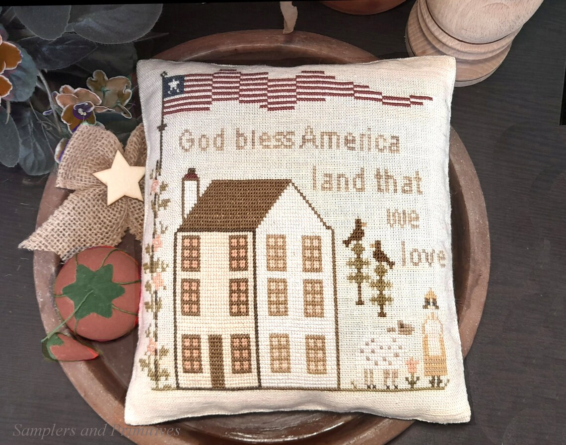 PDF DIGITAL Cross Stitch Patriotic Pattern Chart Samplers and - Etsy