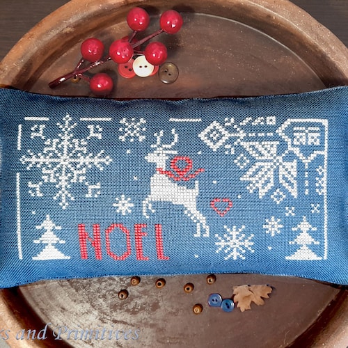 Primitive Christmas Cross Stitch Pattern Pdf Download - Etsy