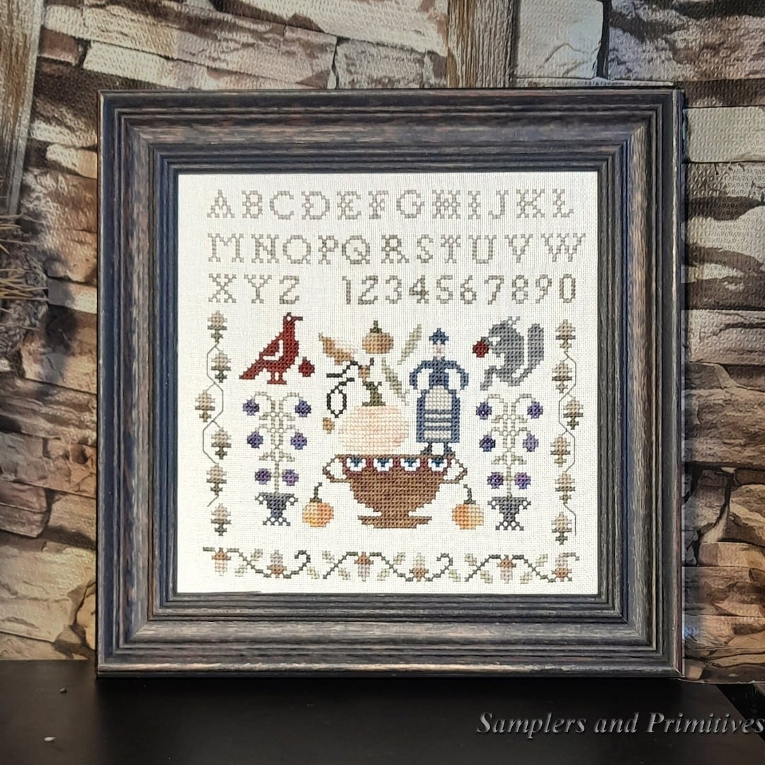 Cross Stitch Sampler Pattern Chart PDF, Samplers and Primitives, Autumn ...
