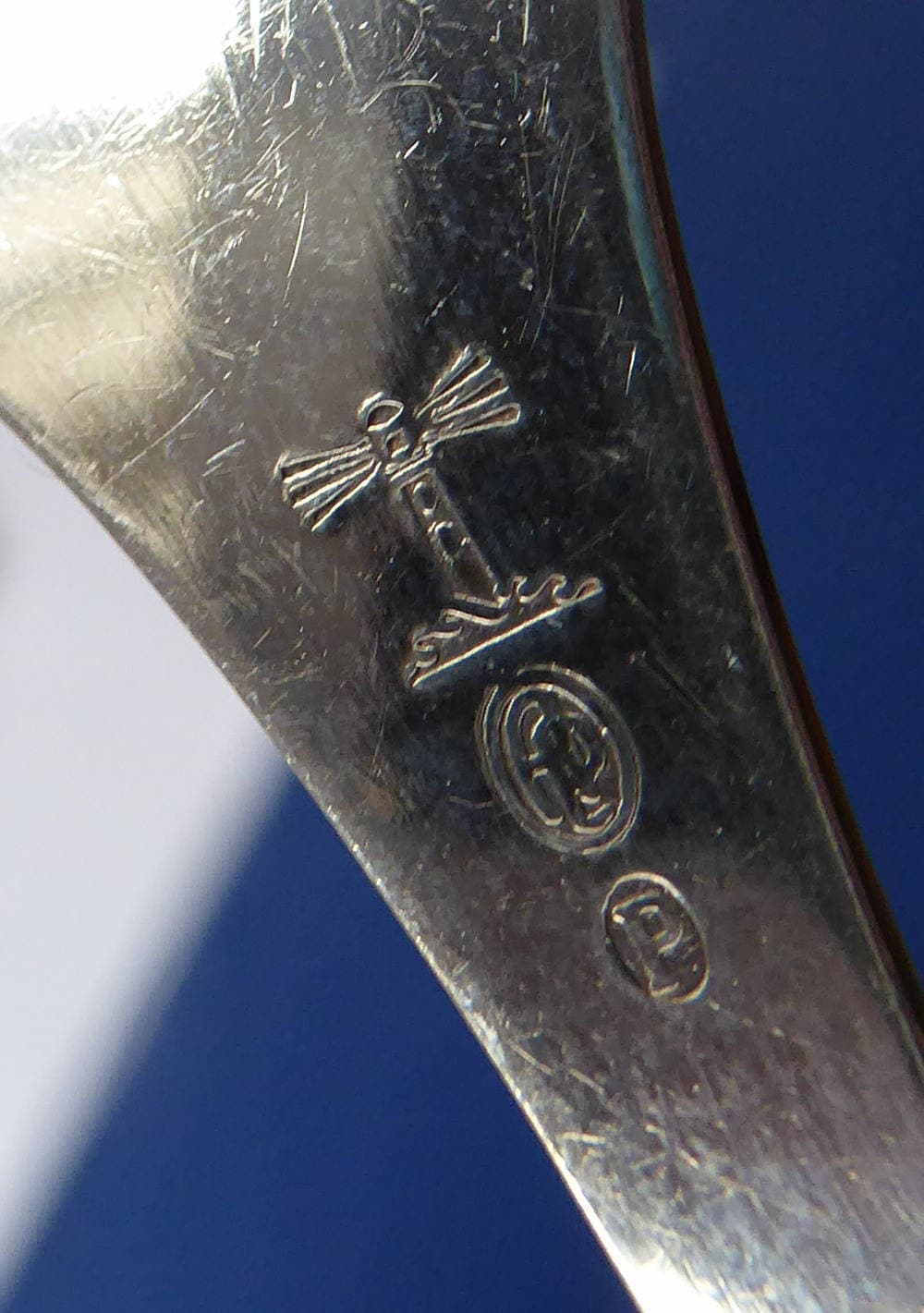 DANISH SILVER PLATE. Set of Six Vintage Souvenir Spoons. Copenhagen ...