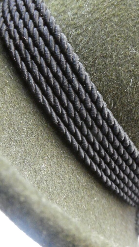 Vintage Tyrolean / Alpine Dark Green Felt Hat with De… - Gem