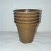Five Eco- Friendly Rice Hull Pots. 3.5 Inch Diameter 3.3 Inches Deep ...
