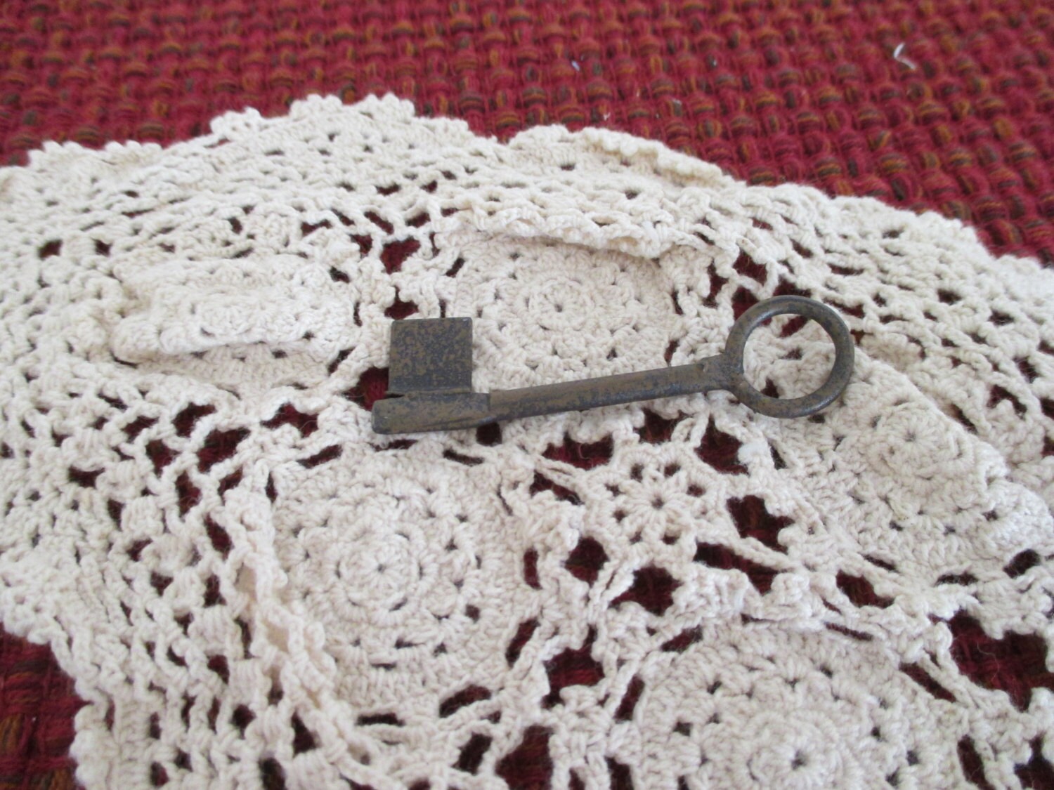 Pewter Looking Key, Hand Made Key, Key to My Heart Gift, Painted Browns ...