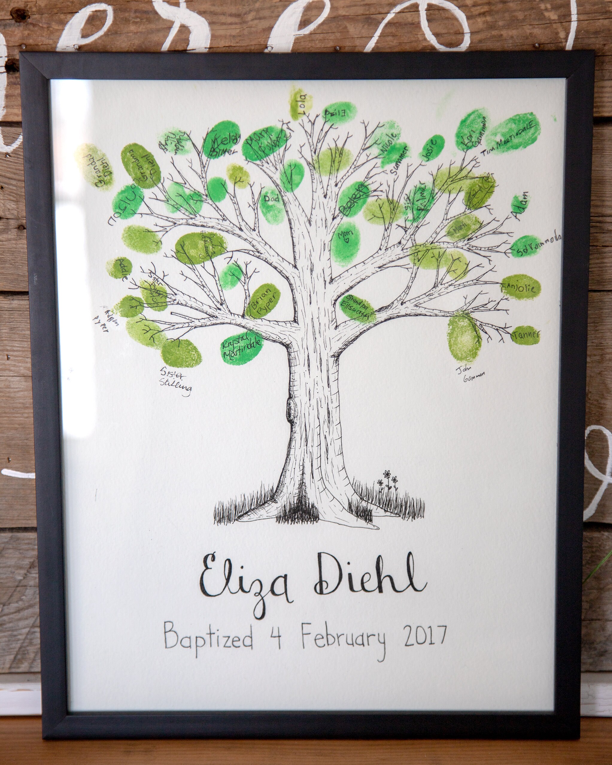Fingerprint Tree for Baptism, Wedding, Reunion, Etc - Etsy