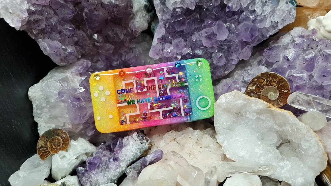 Gay Pride Rainbow Game Console Maze Snowglobe Keyring, Necklace ...