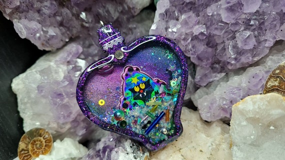 Spoopy Black Kitty Fragrance Bottle Snowglobe Keyring - Etsy UK