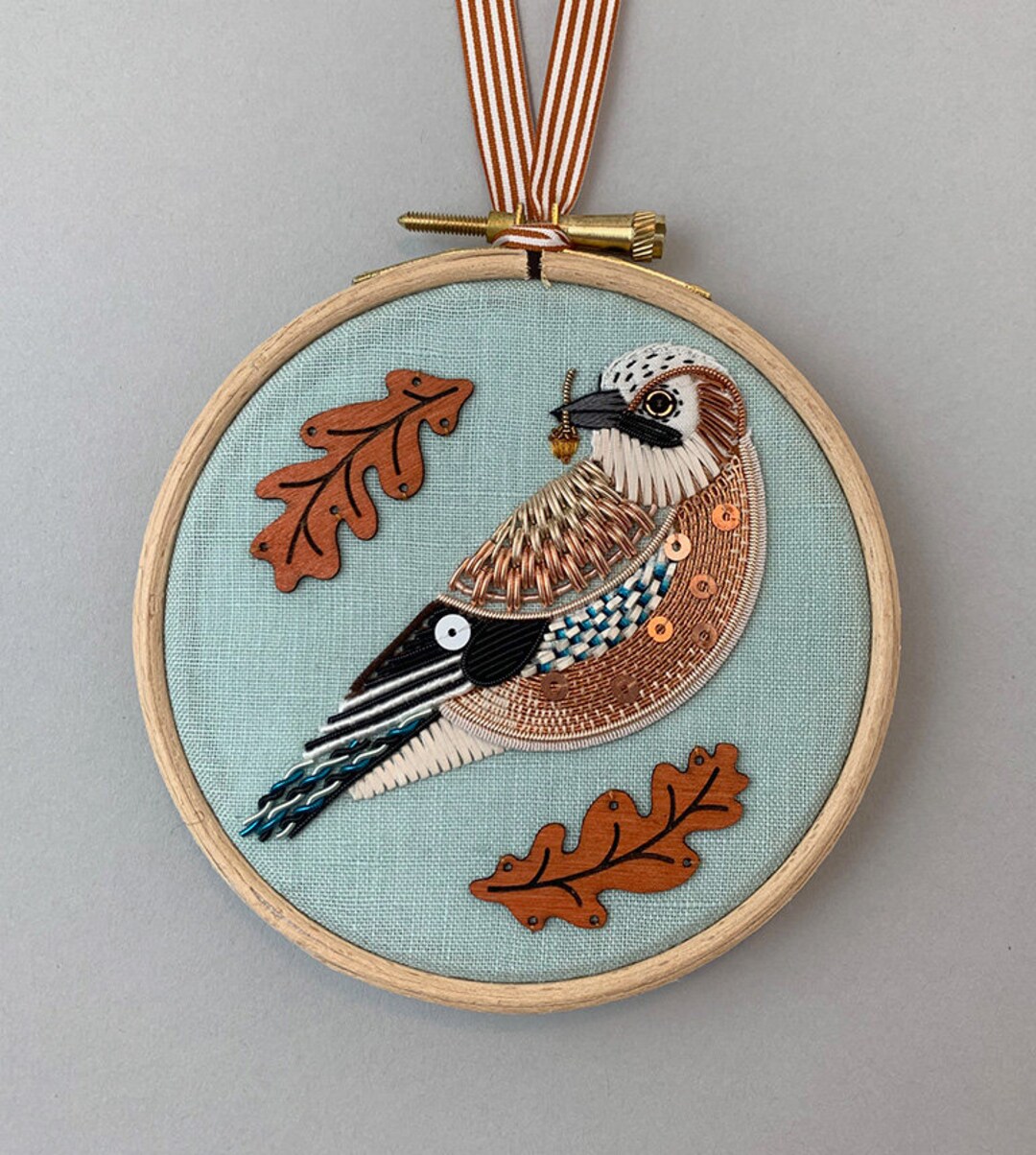 Jay- A Metal and Silk Thread Embroidery Kit - Etsy