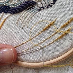 Metalwork Embroidery Heron Kit - Etsy