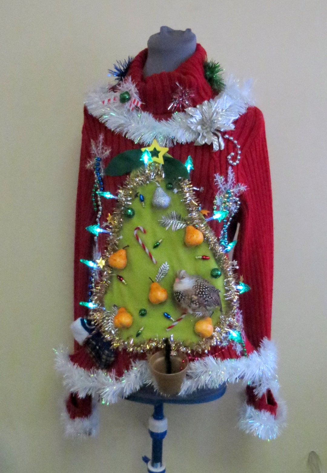 Made to Order Hilarious Partridge in a "pear" Tree Tacky Ugly Christmas ...