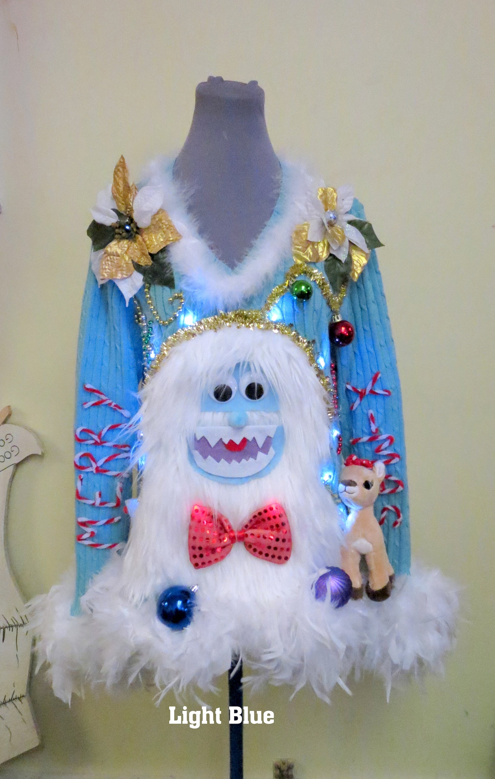 Yeti Abominable Snowman Sweater, Tacky Ugly Christmas Sweater, Gorgeous ...