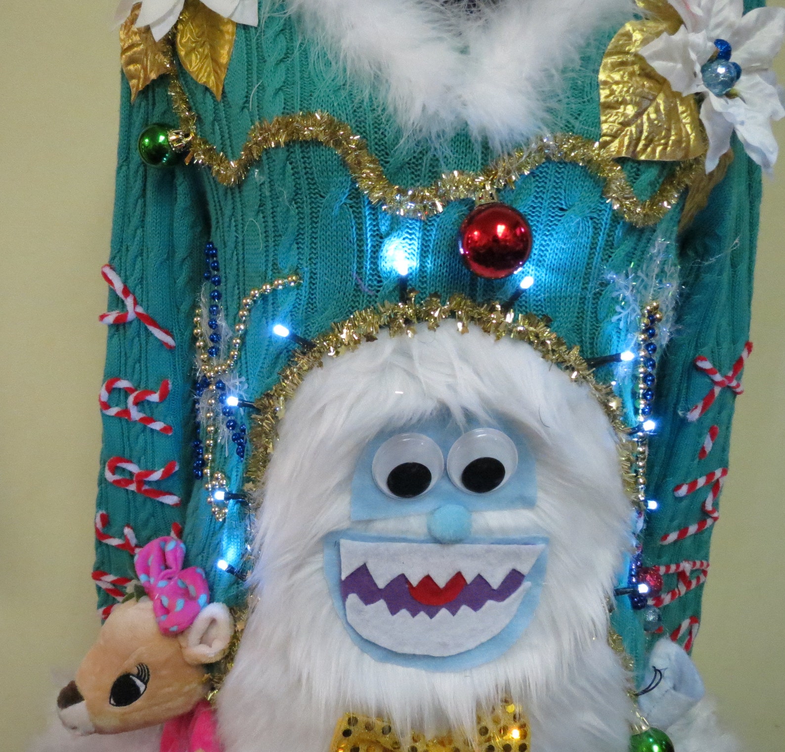Yeti Abominable Snowman Sweater, Tacky Ugly Christmas Sweater, Gorgeous ...