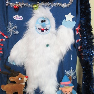 Custom 3-D Furry Fuzzy the Abominable Snowman Tacky Ugly Christmas ...