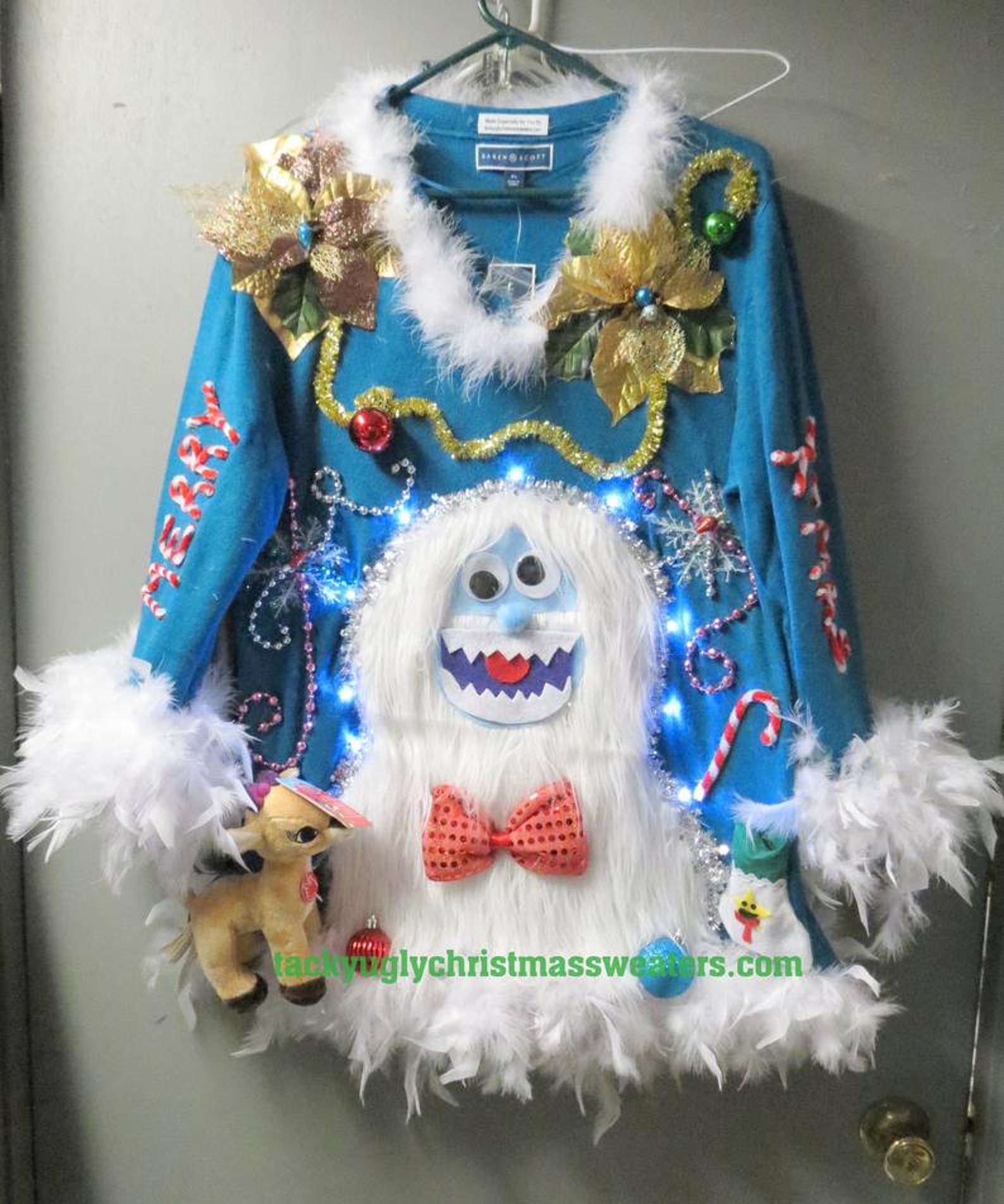 Yeti Abominable Snowman Sweater, Tacky Ugly Christmas Sweater, Gorgeous ...