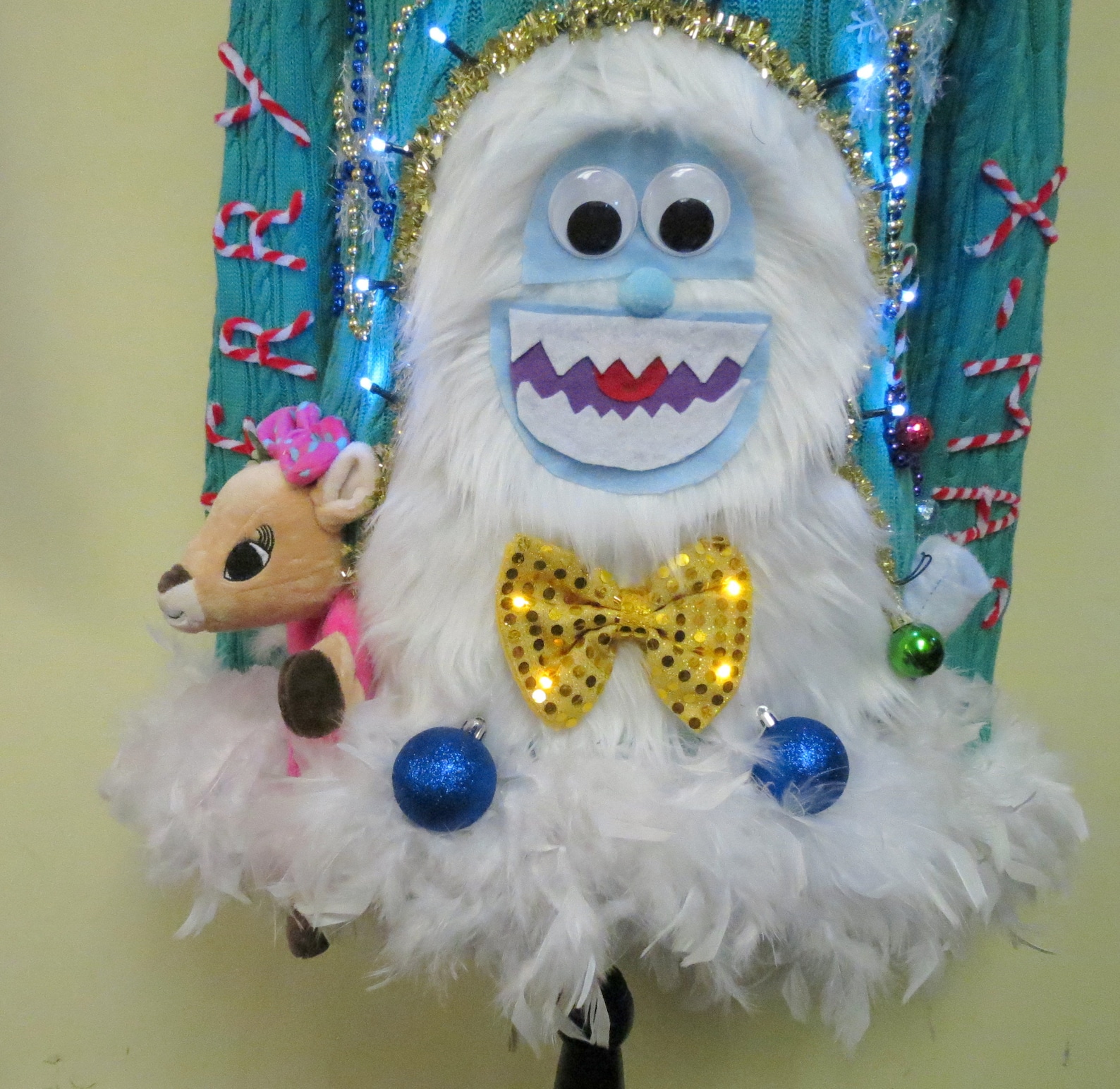 Yeti Abominable Snowman Sweater, Tacky Ugly Christmas Sweater, Gorgeous ...