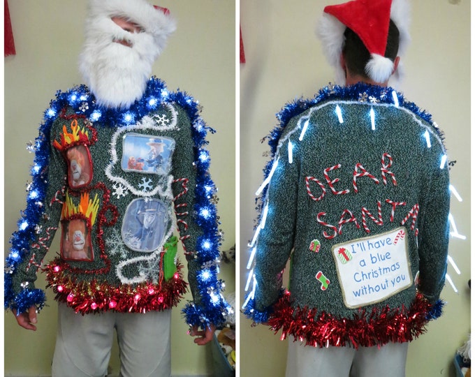 Heat Miser & Snow Miser Christmas Sweater. Tacky Ugly Christmas Sweater ...