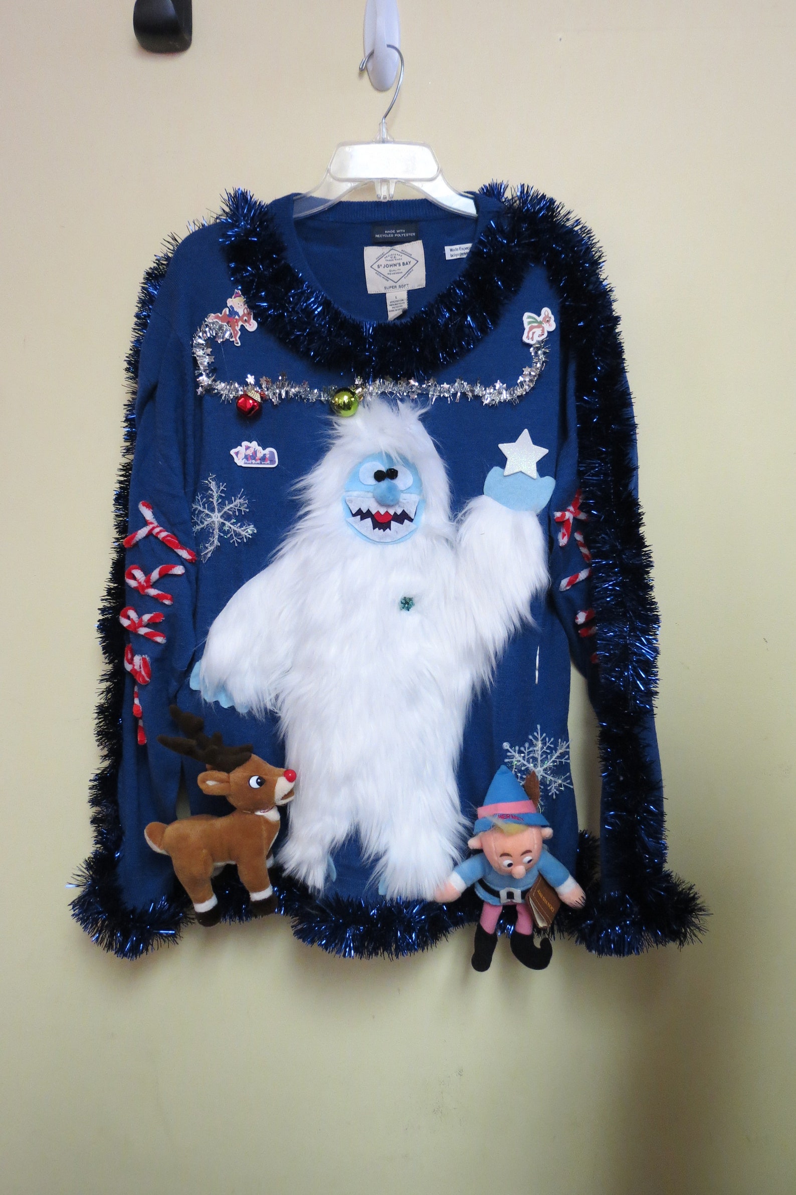 Custom 3-D Furry Fuzzy the Abominable Snowman Tacky Ugly Christmas ...