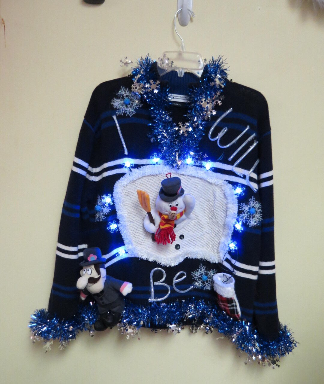 Double Sided Tacky Ugly Christmas Sweater, Frosty Snowman, Melting ...
