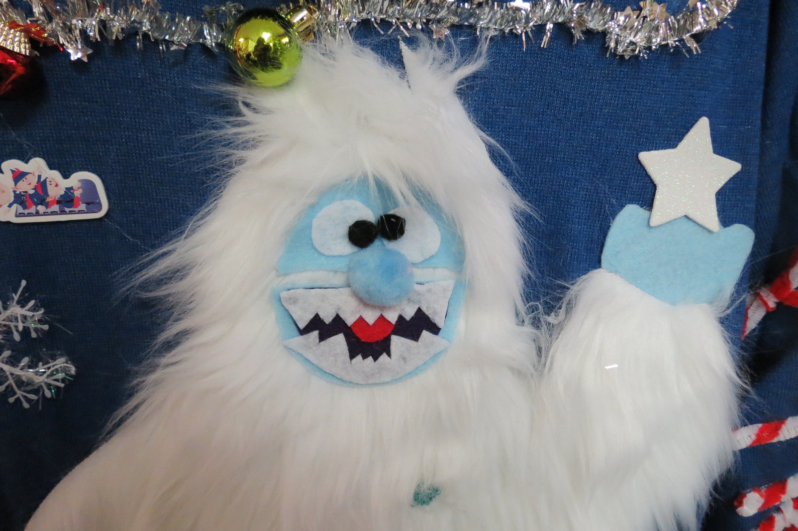 Custom 3-D Furry Fuzzy the Abominable Snowman Tacky Ugly Christmas ...