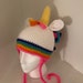 Rainbow Unicorn Flap Eared Hat - Etsy