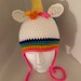 Rainbow Unicorn Flap Eared Hat - Etsy