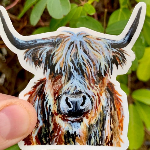 Highland Cow Sticker - Etsy