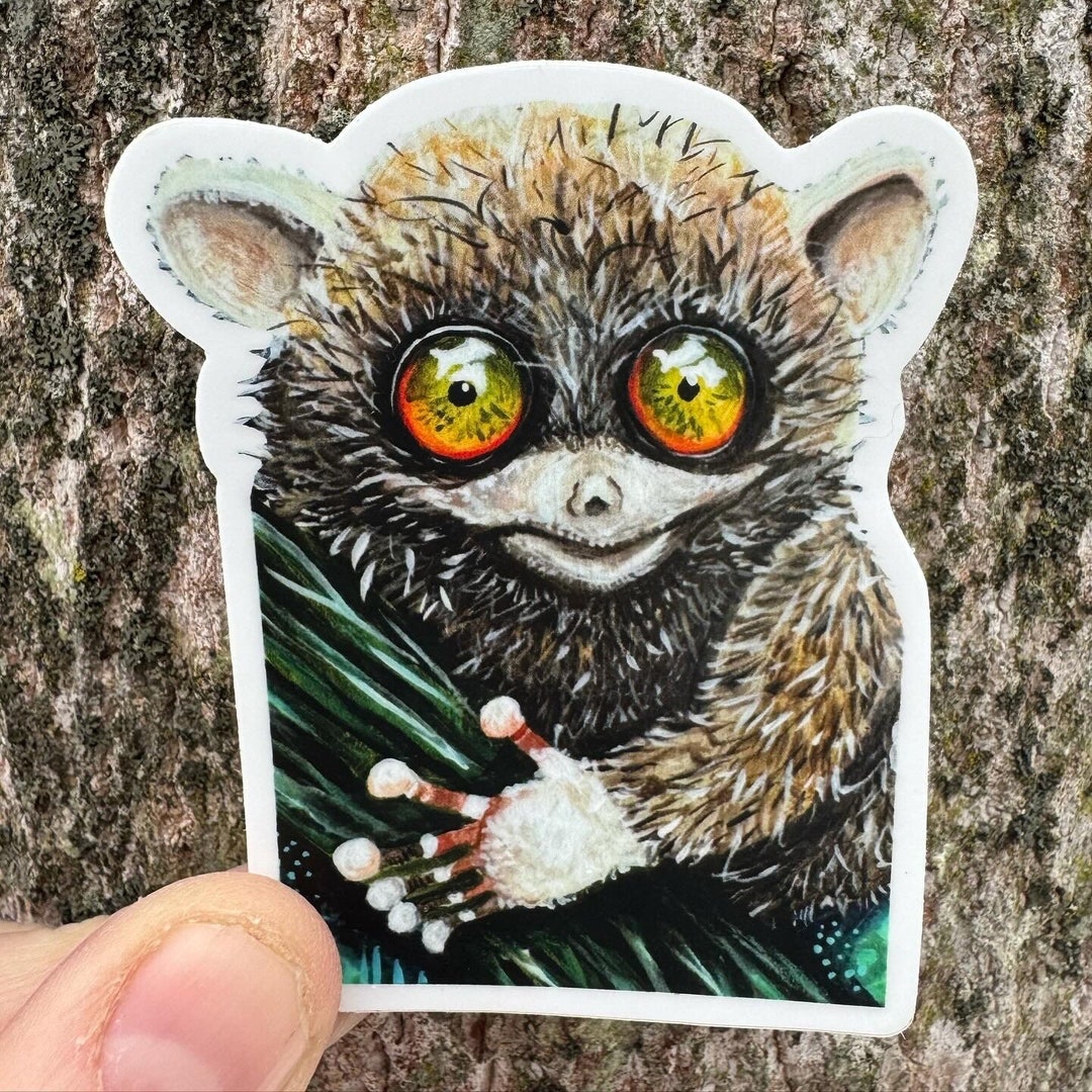 3x3" Vinyl Waterproof Tarsier Die Cut Sticker, Forest Sticker, Water ...
