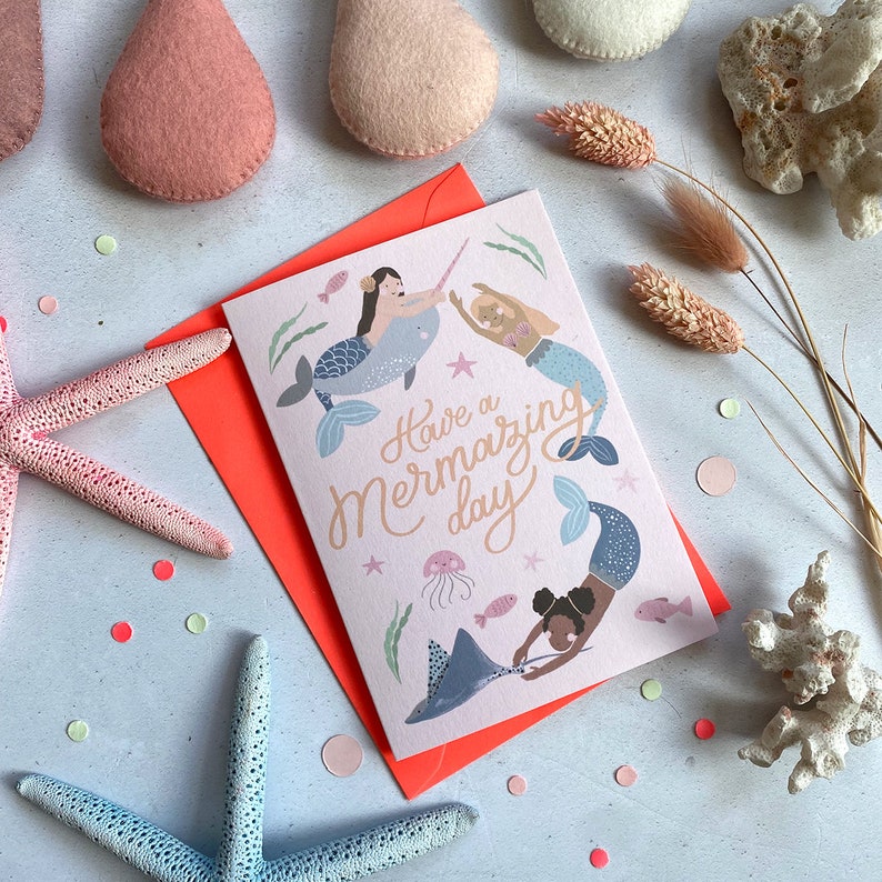 Mermazing Mermaids Greetings Card | Mermaid Card | Mermaids | Cards for ...